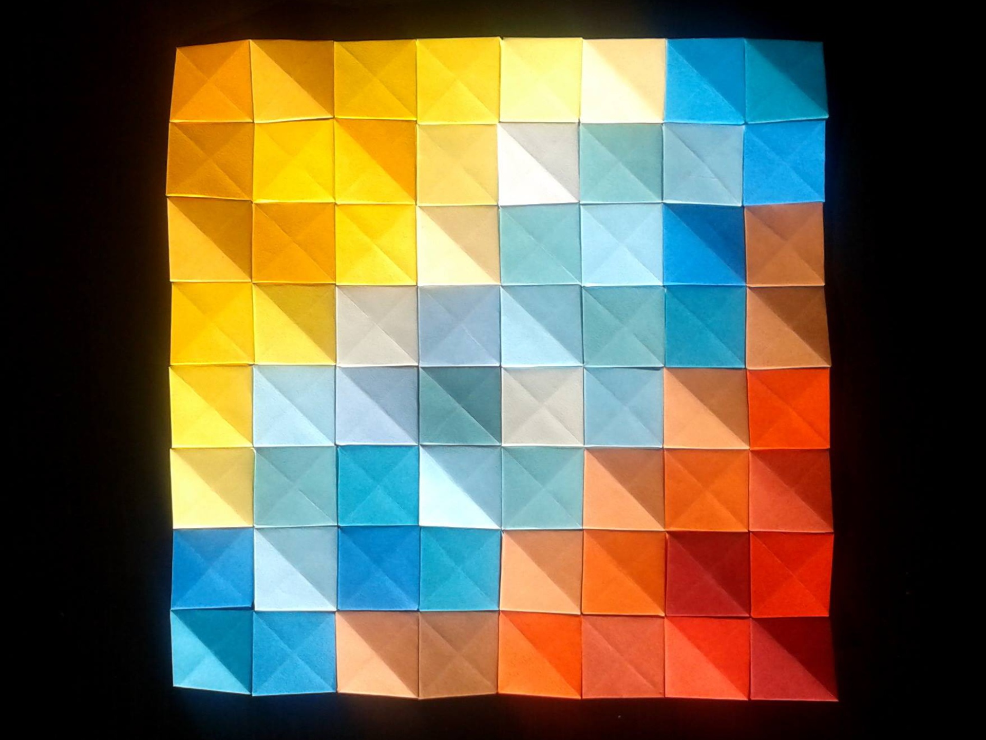 Collaborative Origami Mosaic May 2017 participations