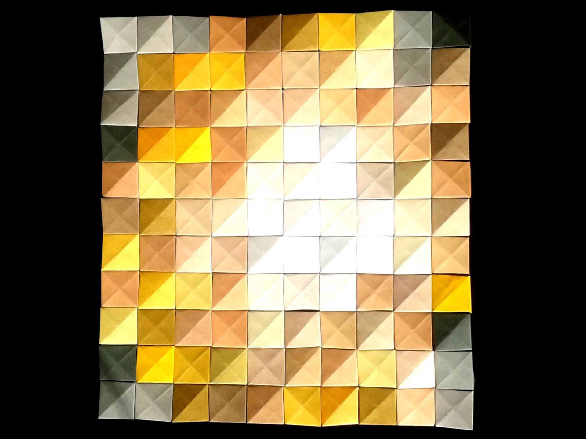 Origami mosaics with origami pixels