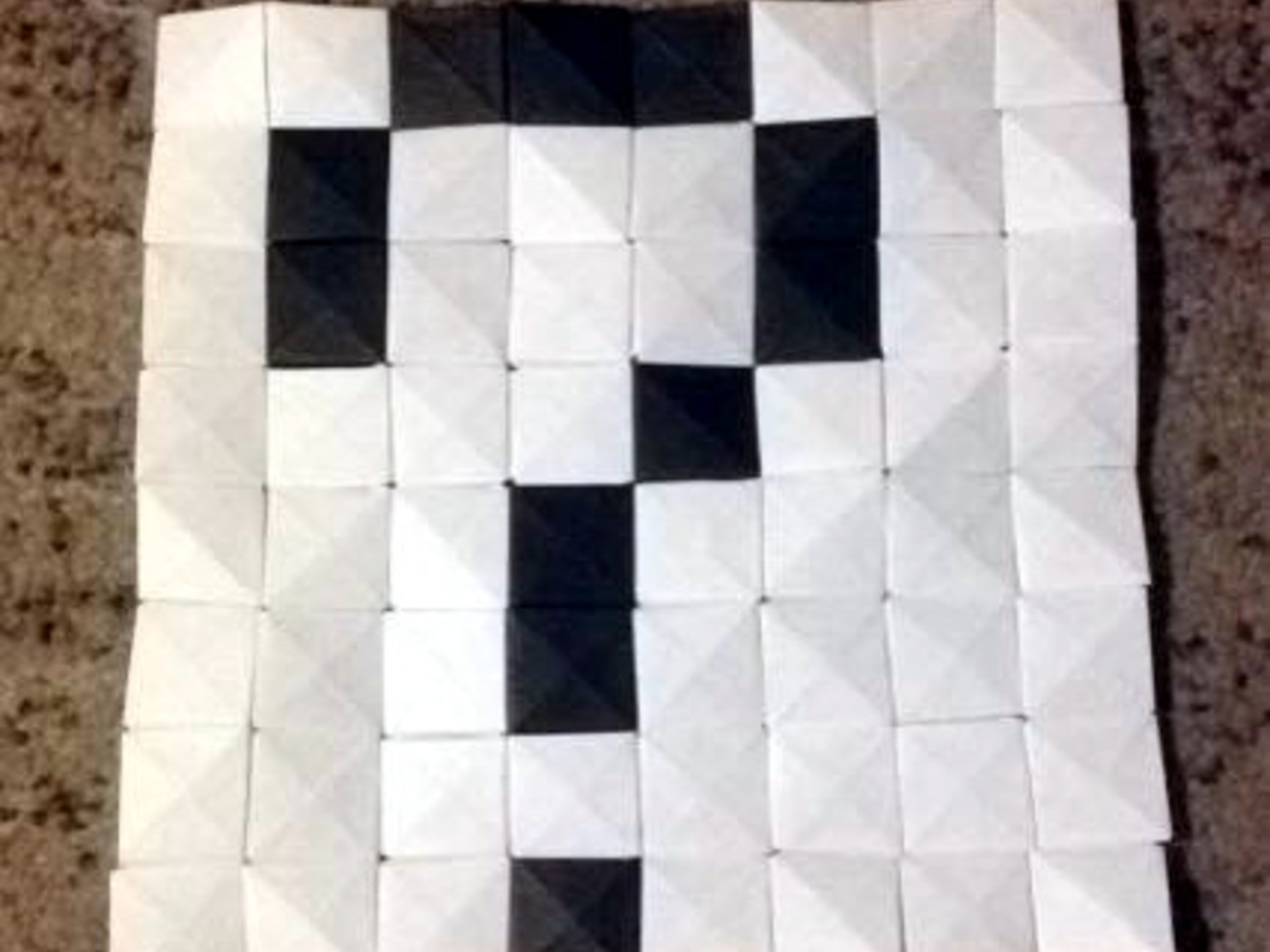 Origami mosaics with origami pixels