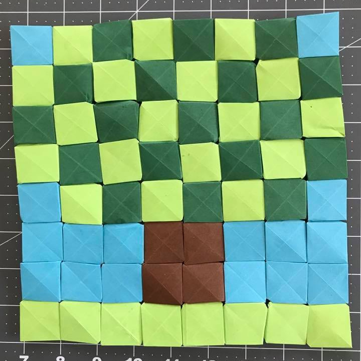 Live Oak Tree from Savannah origami mosaic by Kelly Barker