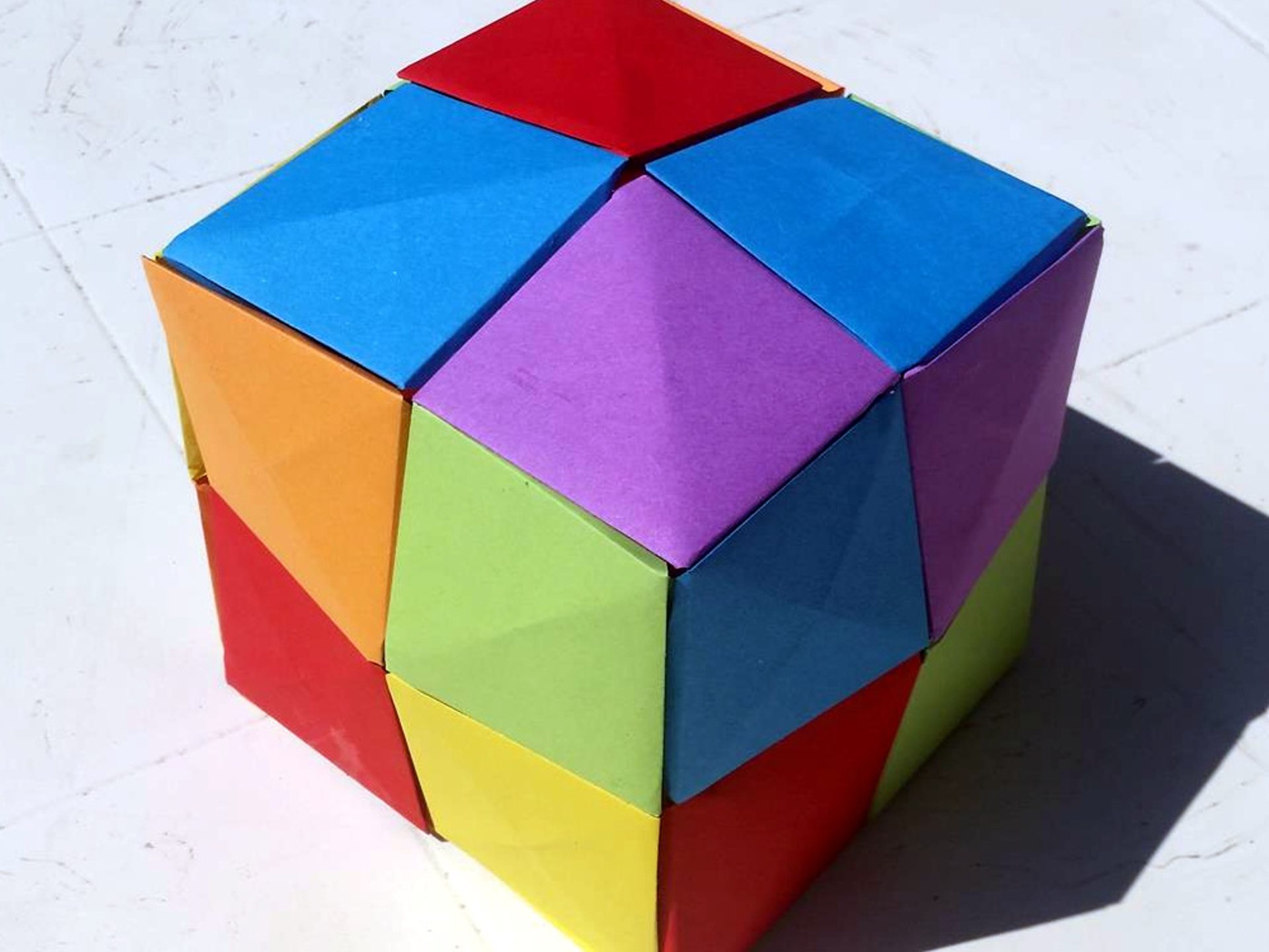Origami mosaics with origami pixels
